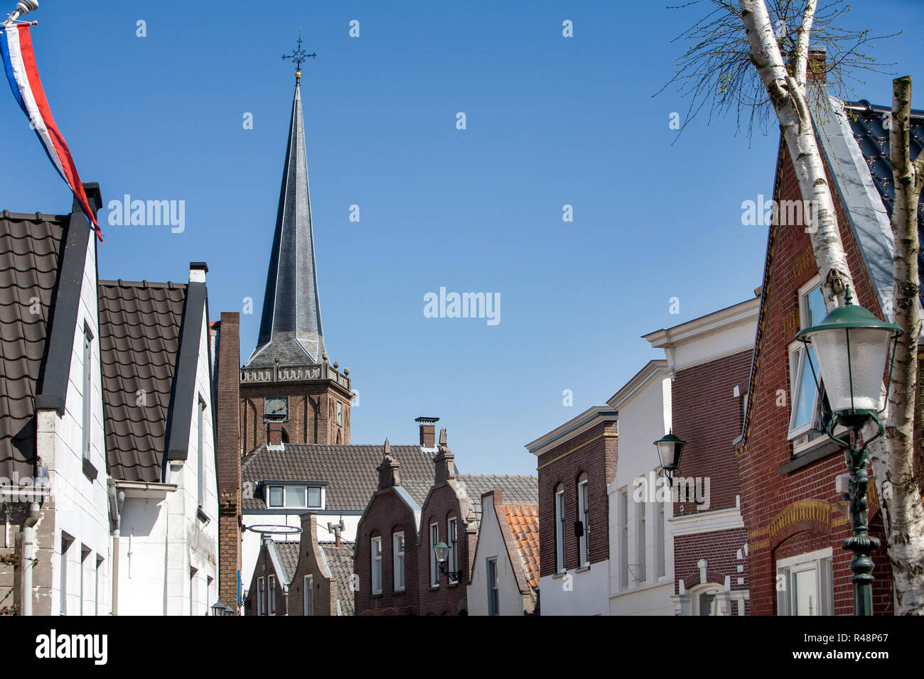 Typical Dutch village center Stock Photo - Alamy