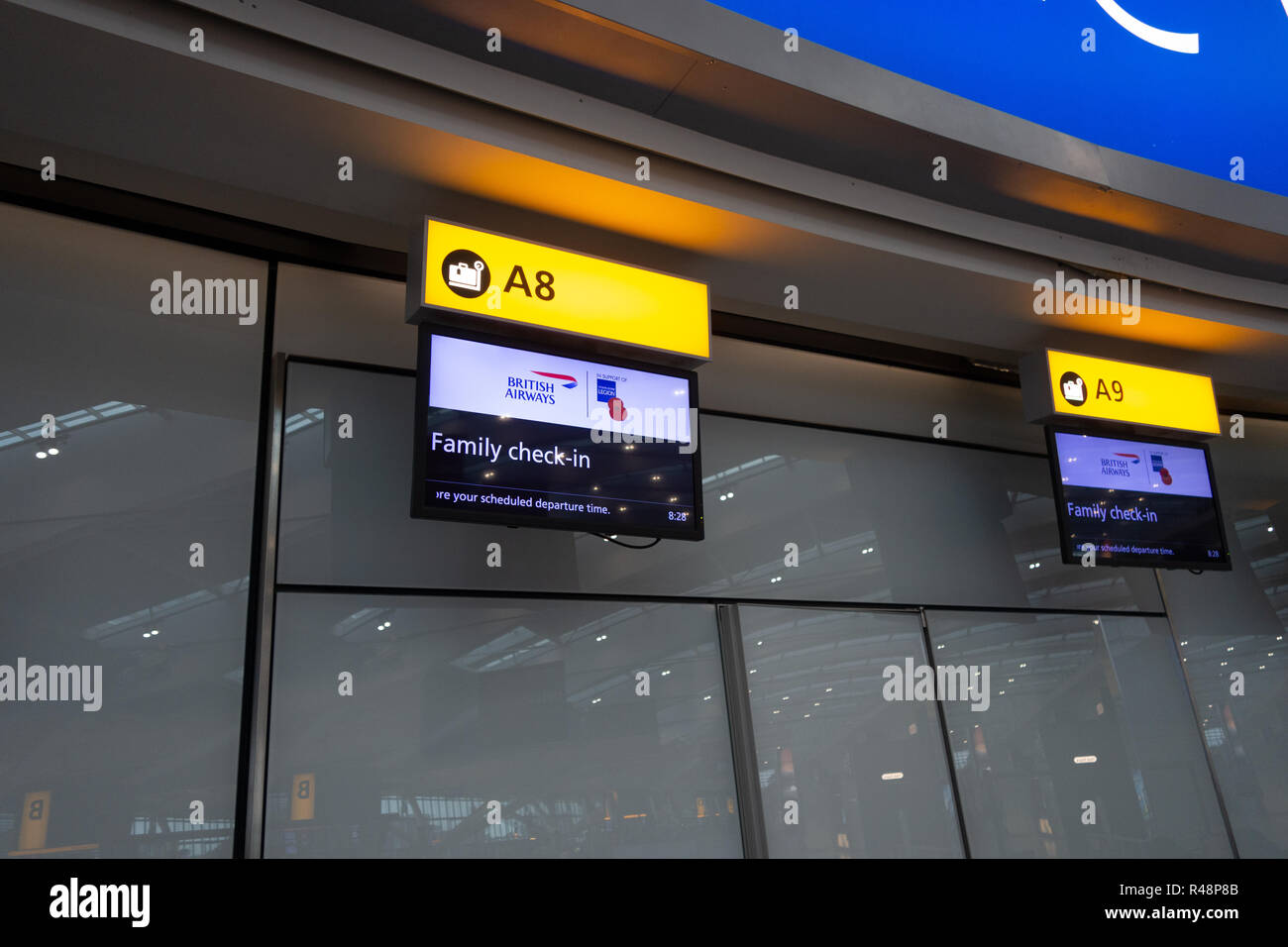 British Airways Family Check-in Area at Heathrow Airport International ...