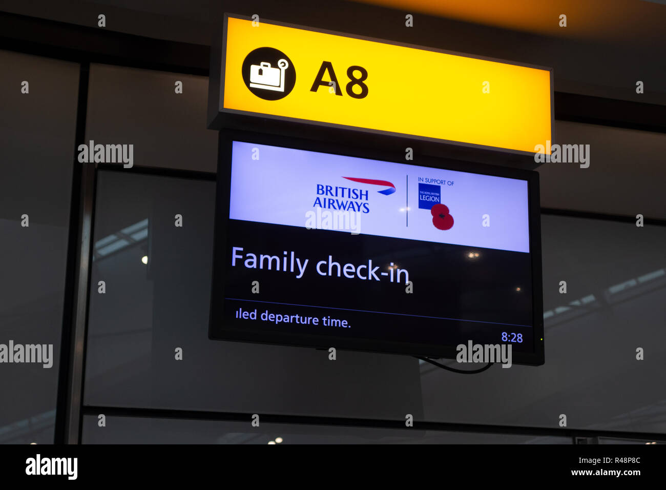 British Airways Family Check-in Area at Heathrow Airport International ...