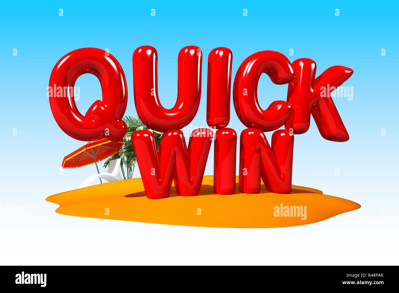 Quick win Buzzword on Island Stock Photo - Alamy