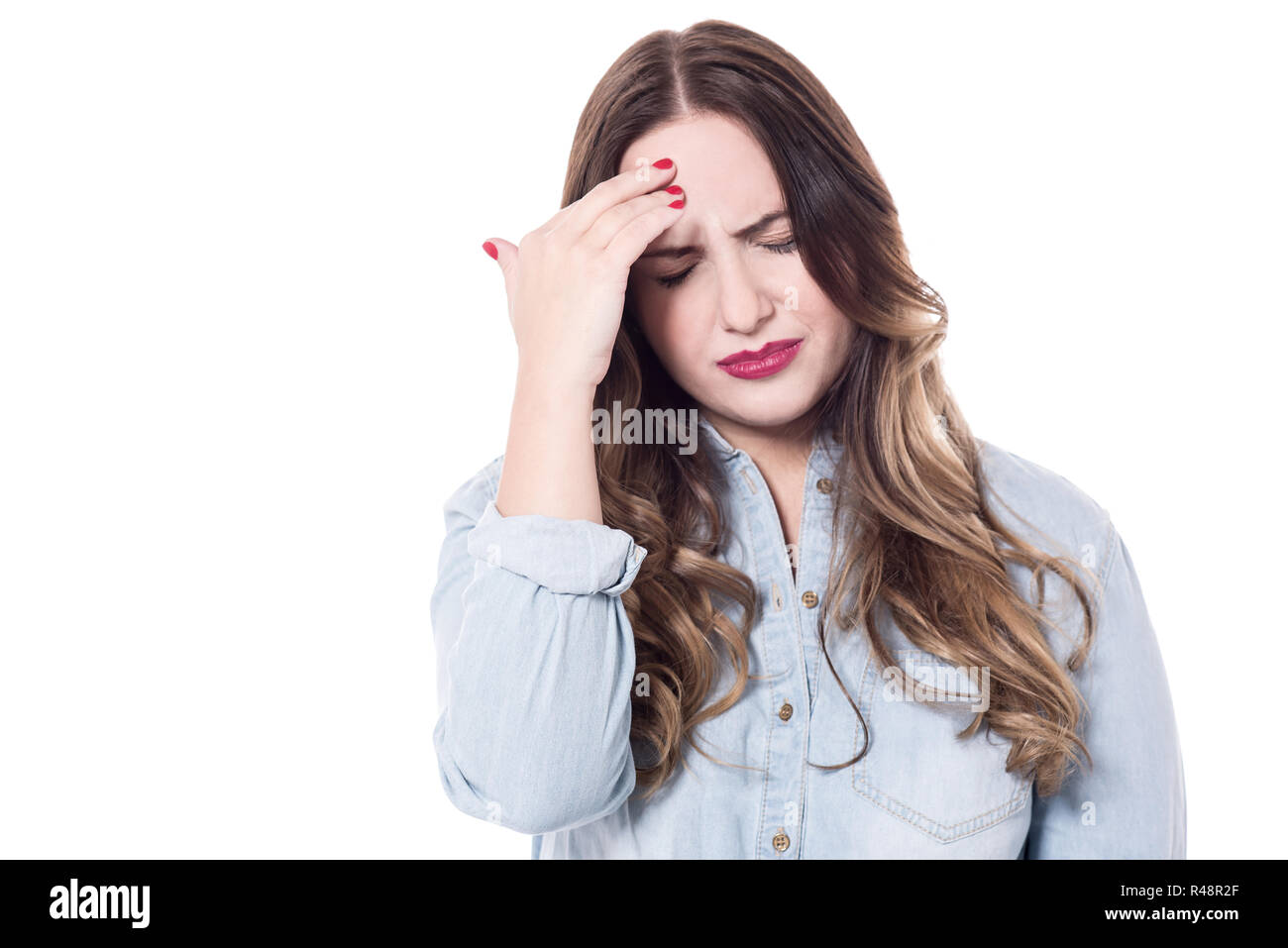 My head is paining! Stock Photo - Alamy