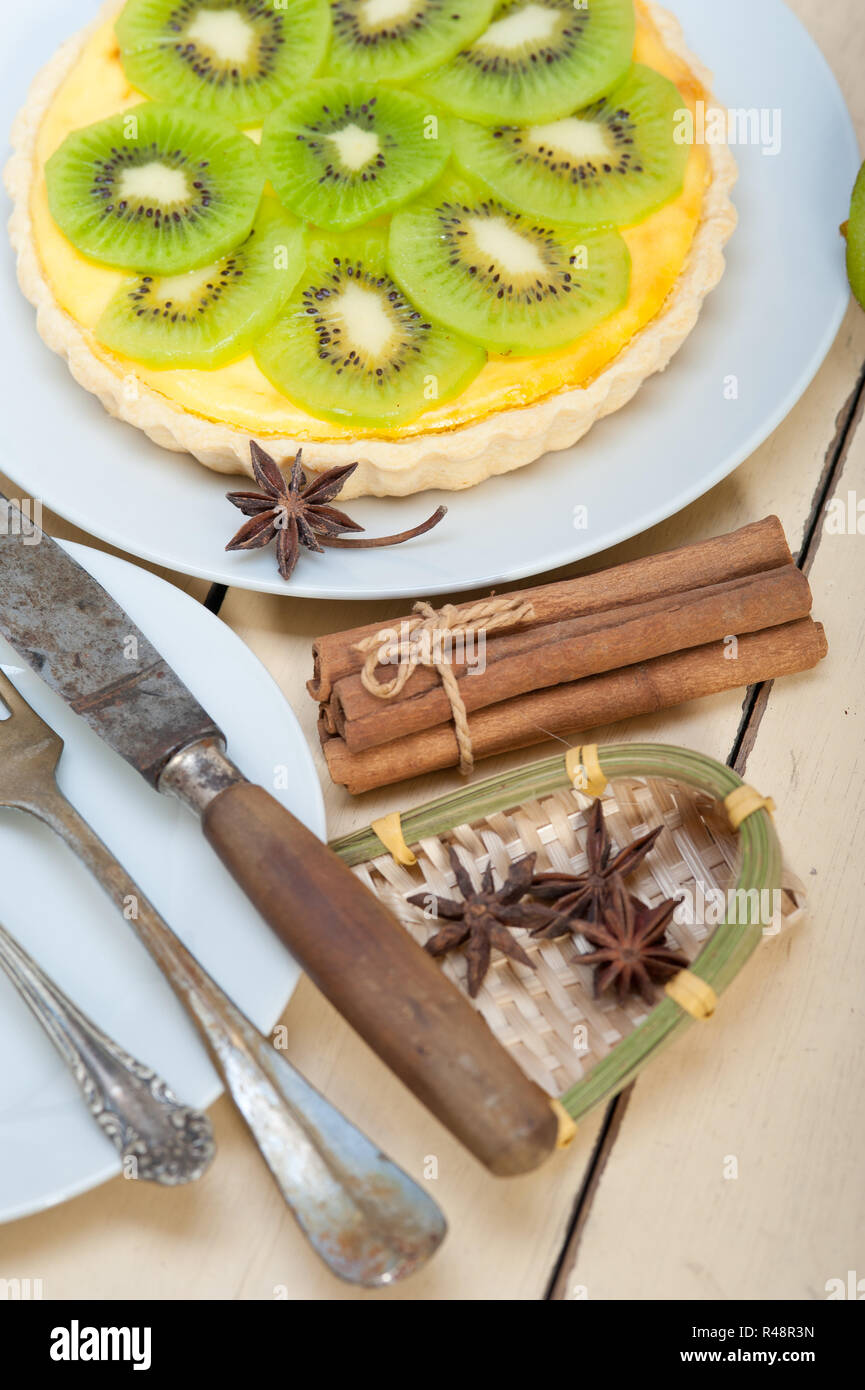 kiwi pie tart and spices Stock Photo - Alamy