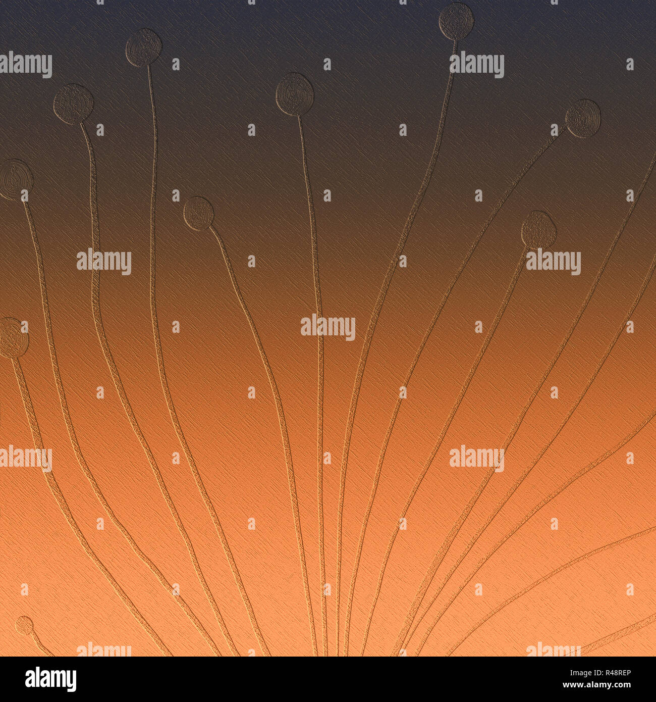 Embossed artwork. 3D illustration for backgrounds, decor, greetings ...