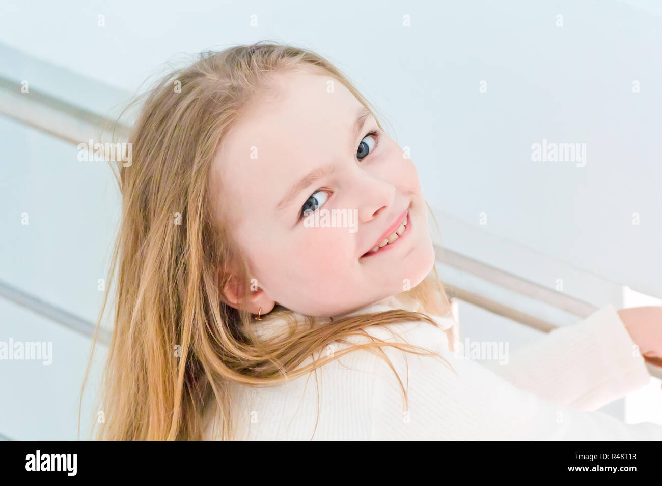 Cute girl seven years old Stock Photo - Alamy