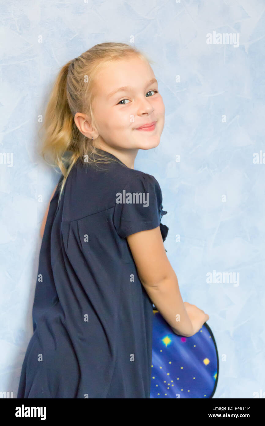 Cute girl seven years old Stock Photo - Alamy