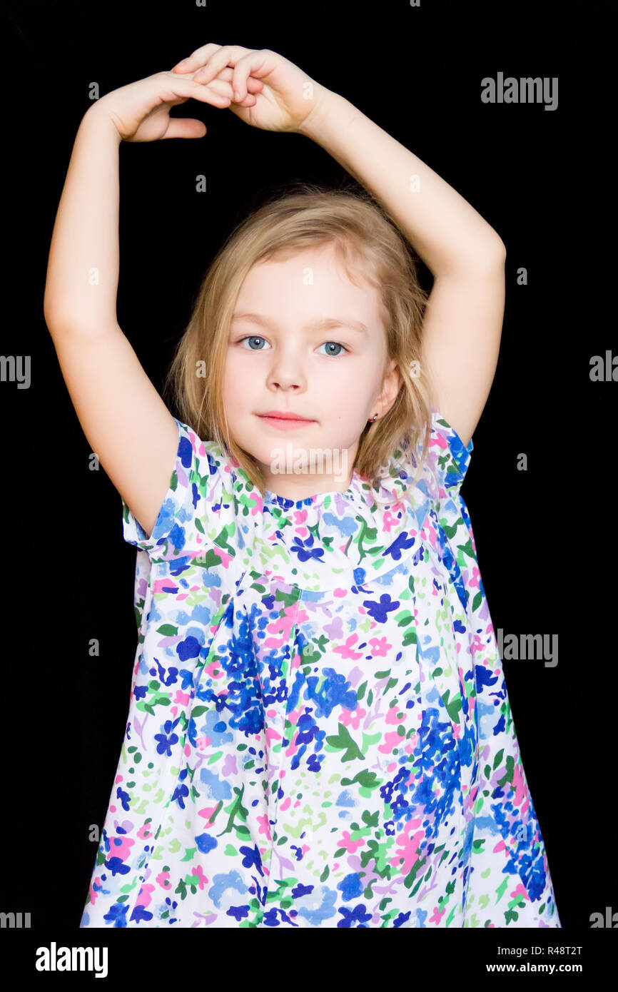 Cute dancing girl Stock Photo - Alamy