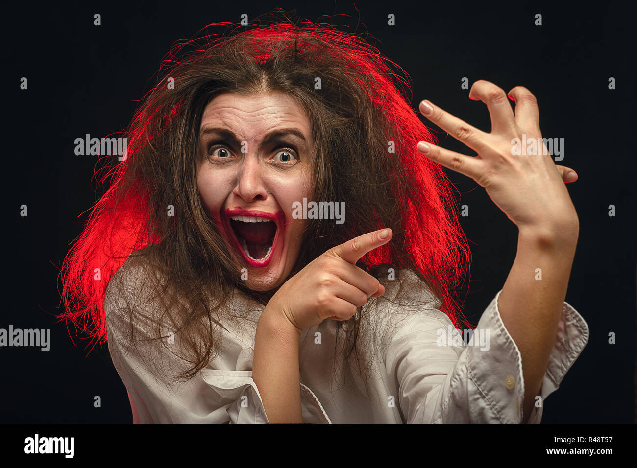 Crazy Lady Screaming