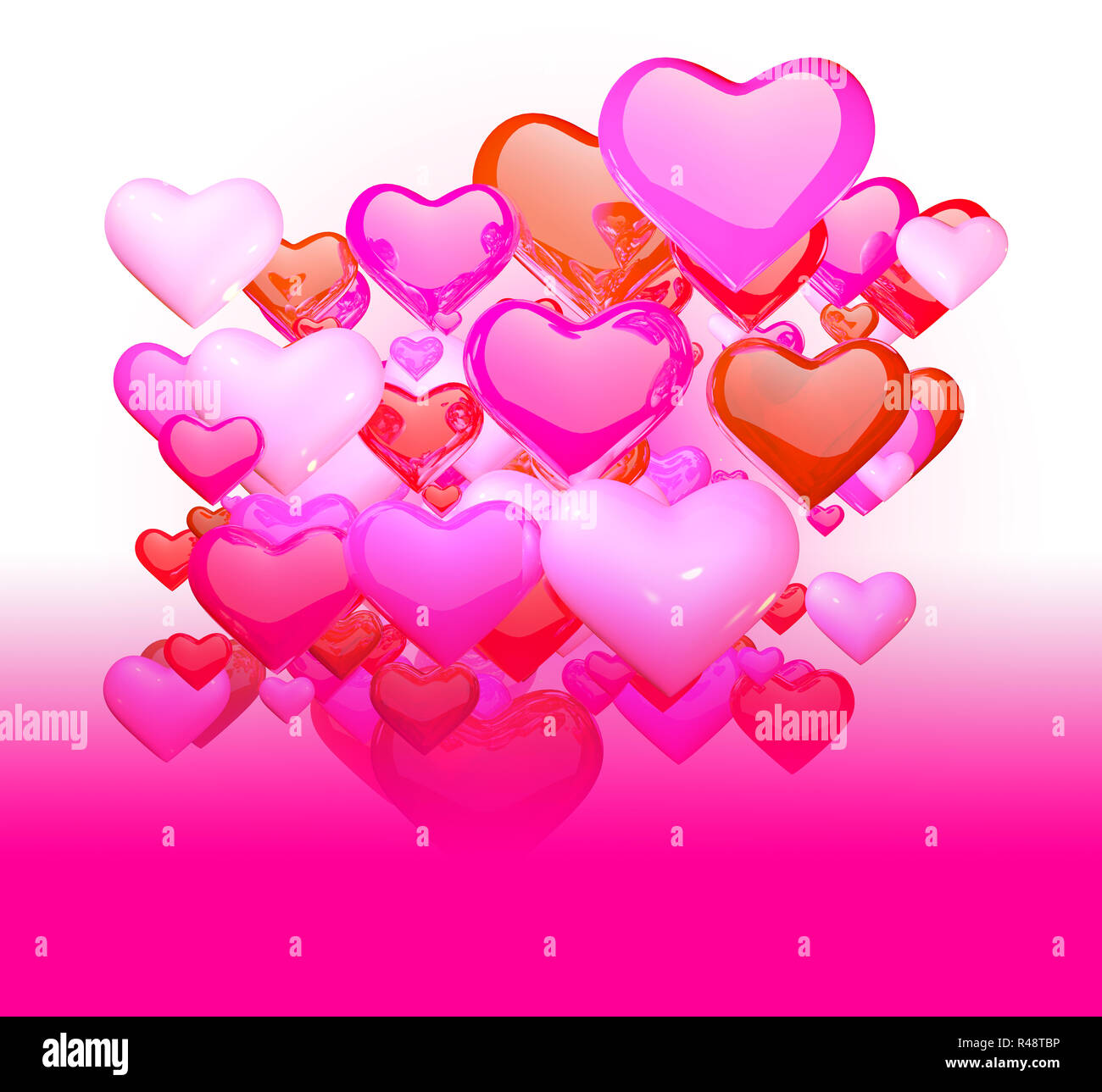 Hearts rising high, wallpaper background Stock Photo - Alamy