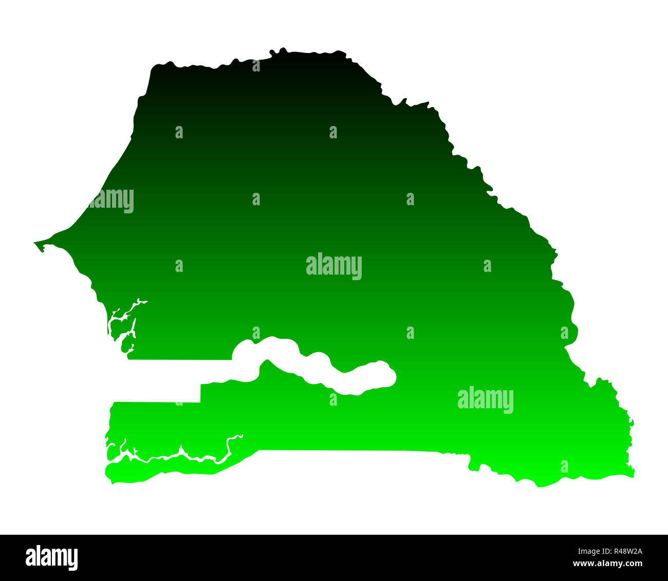 Map of senegal Cut Out Stock Images & Pictures - Alamy