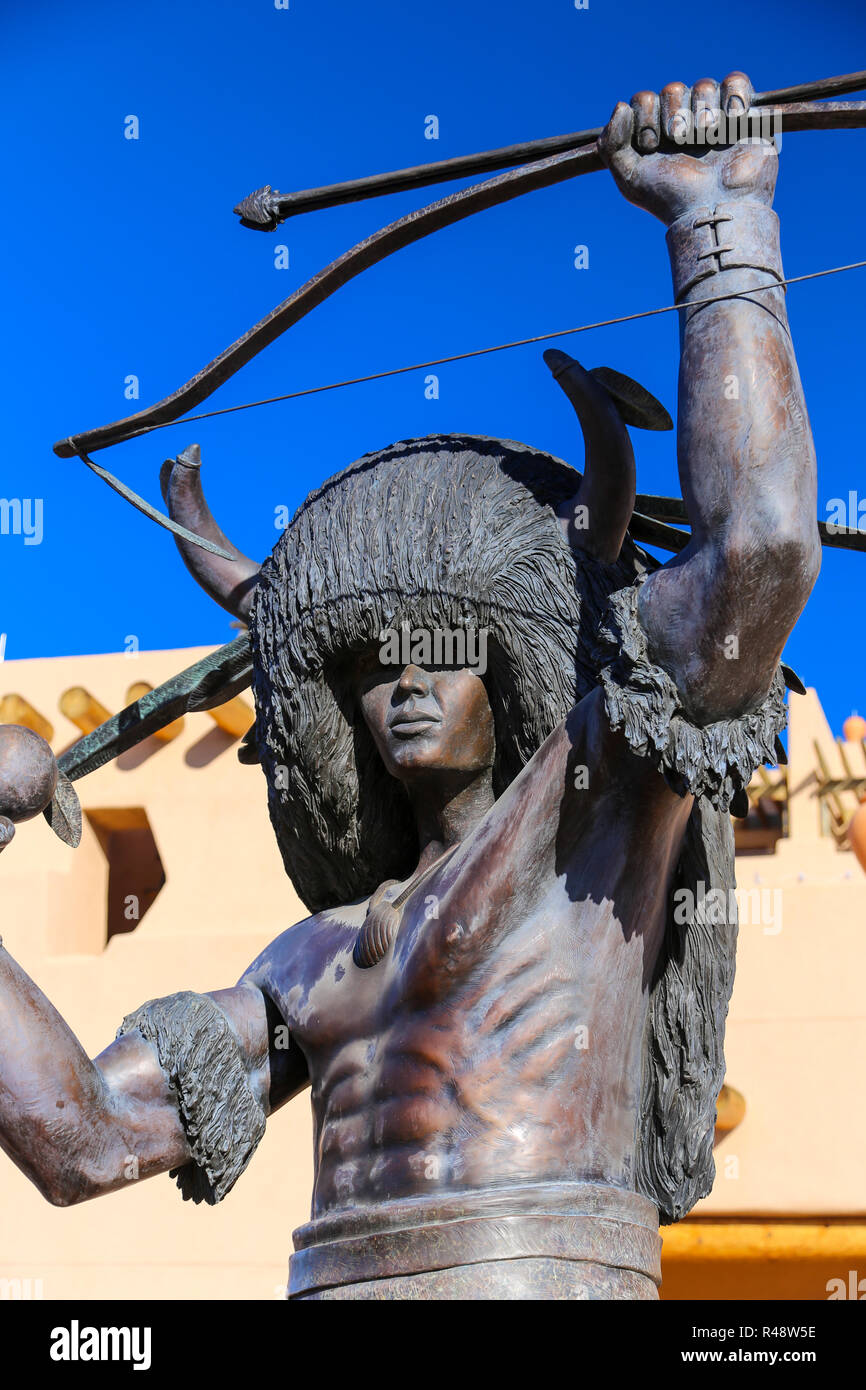 Native American Deer Walker Indian Warrior Statue Stock Photo - Alamy