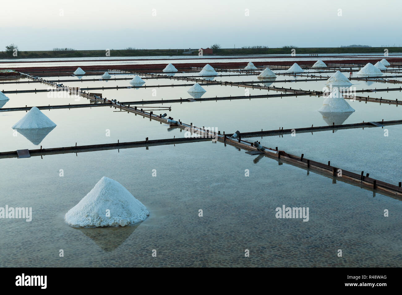 Salt farm in Tainan, Taiwan Stock Photo - Alamy