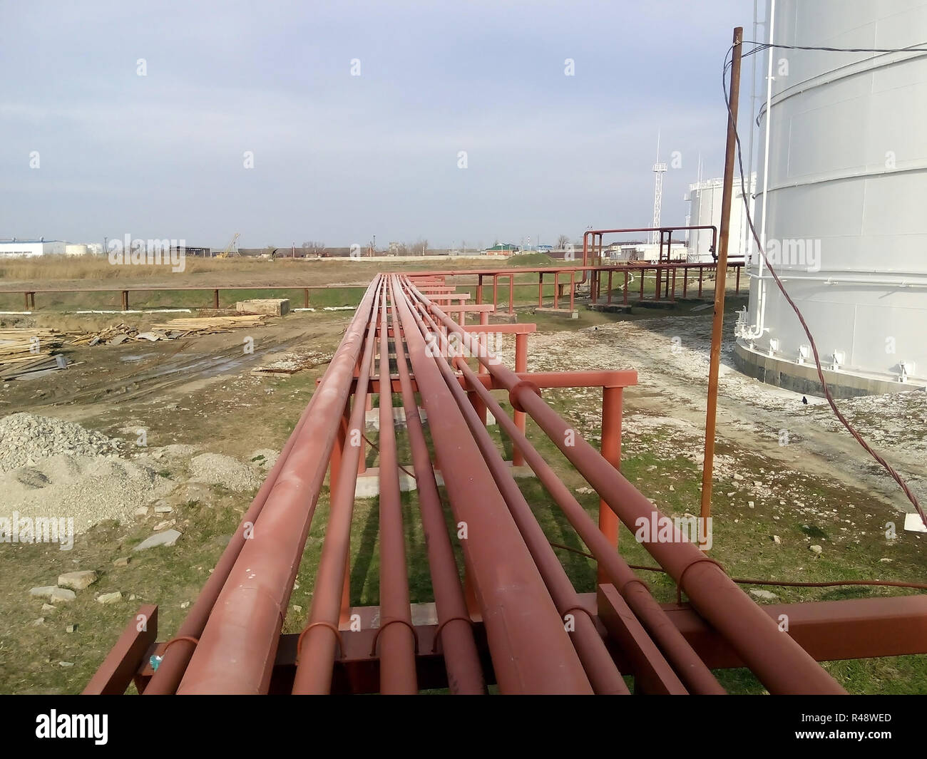 Piping for pumping refined petroleum products Stock Photo - Alamy