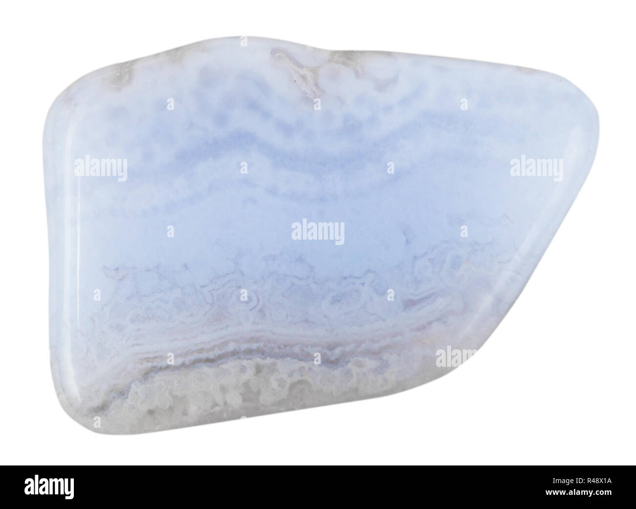 pebble from blue lace agate natural mineral gem Stock Photo - Alamy