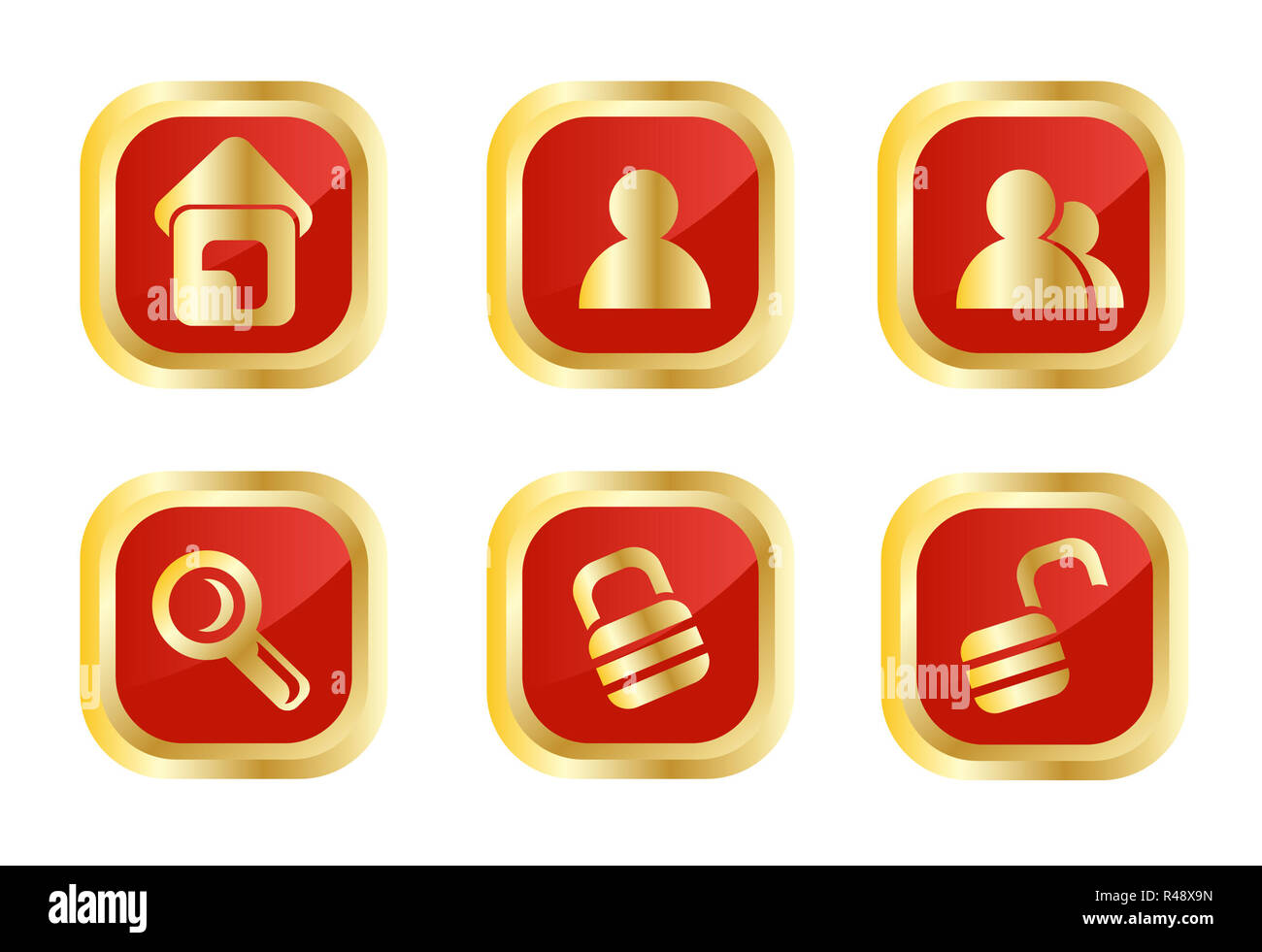 User lock icon gold Cut Out Stock Images & Pictures - Alamy