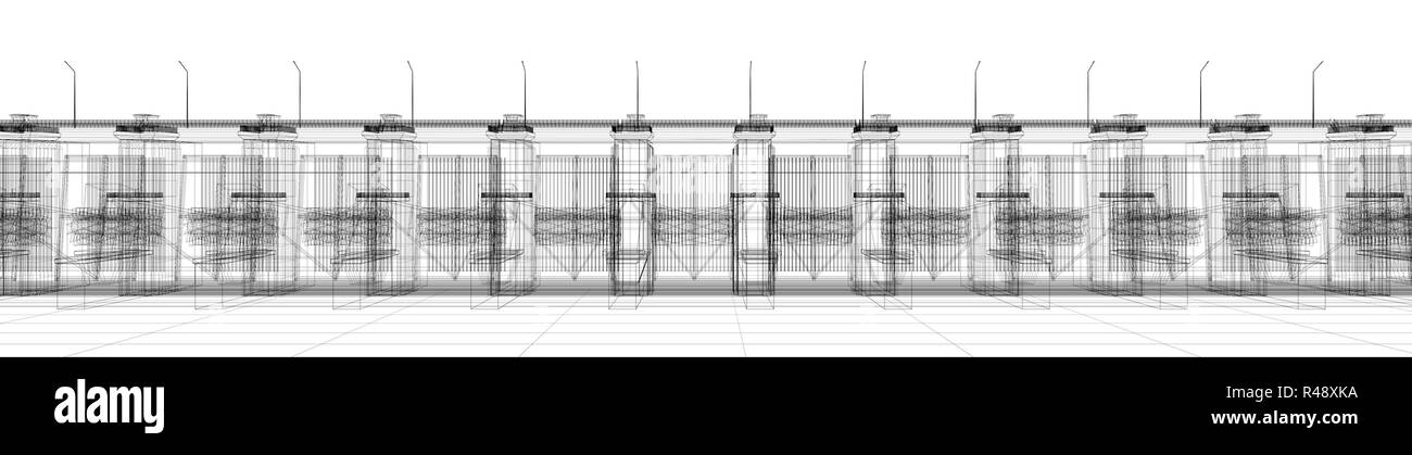 3d wireframe architecture hi-res stock photography and images - Alamy