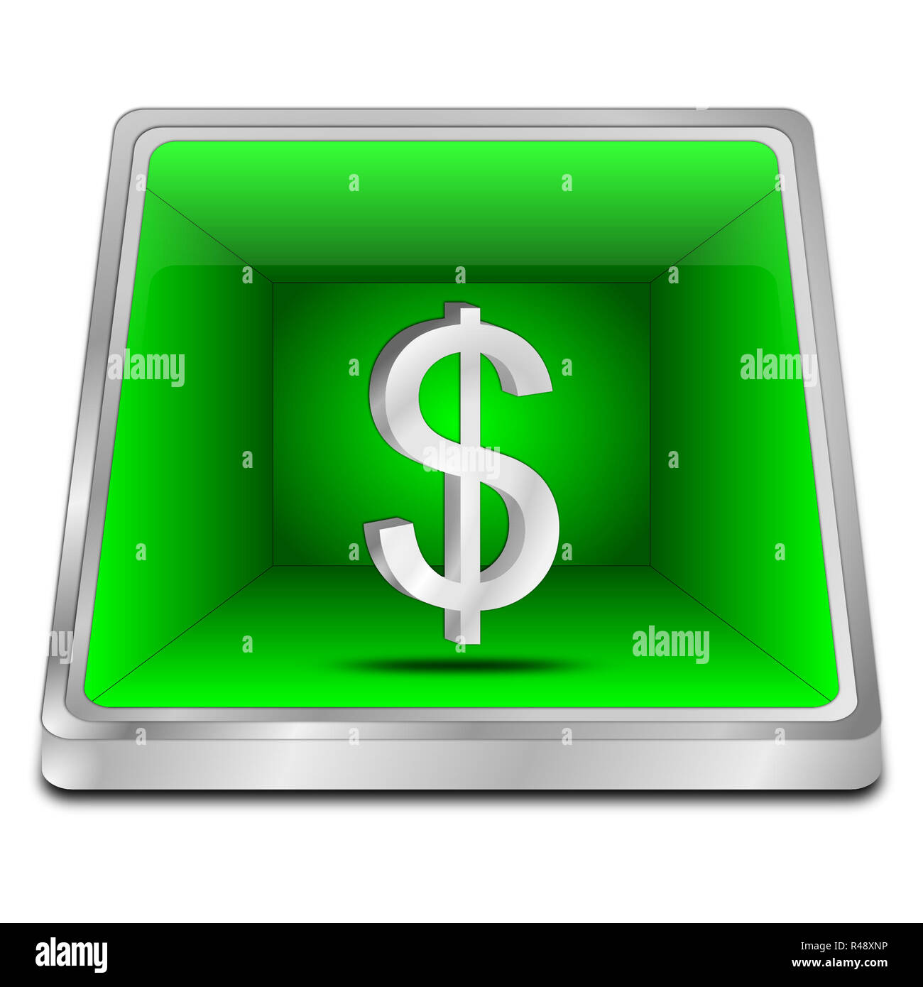 Button with Dollar sign Stock Photo - Alamy