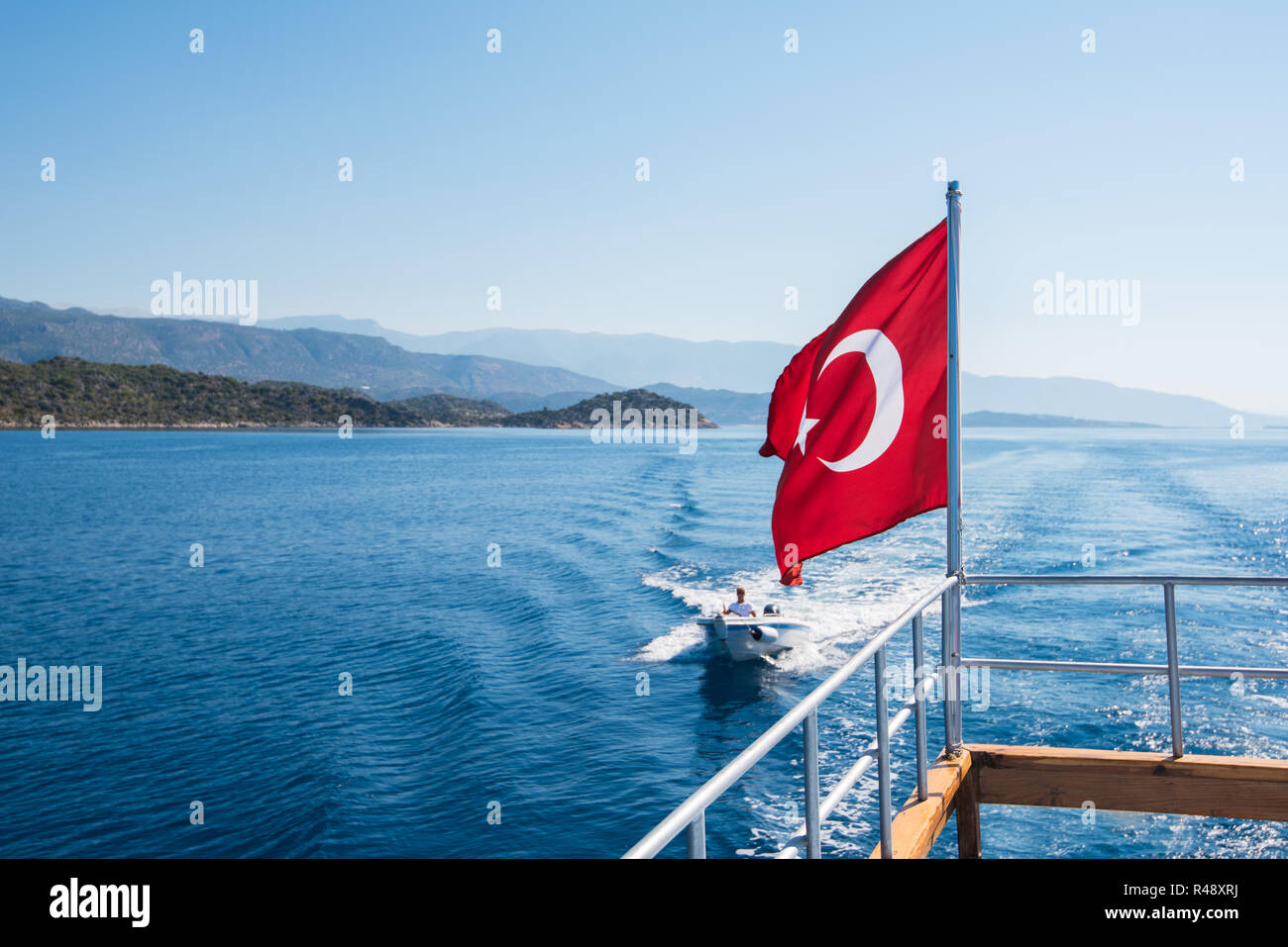 Turkish Flag from yacht Stock Photo - Alamy
