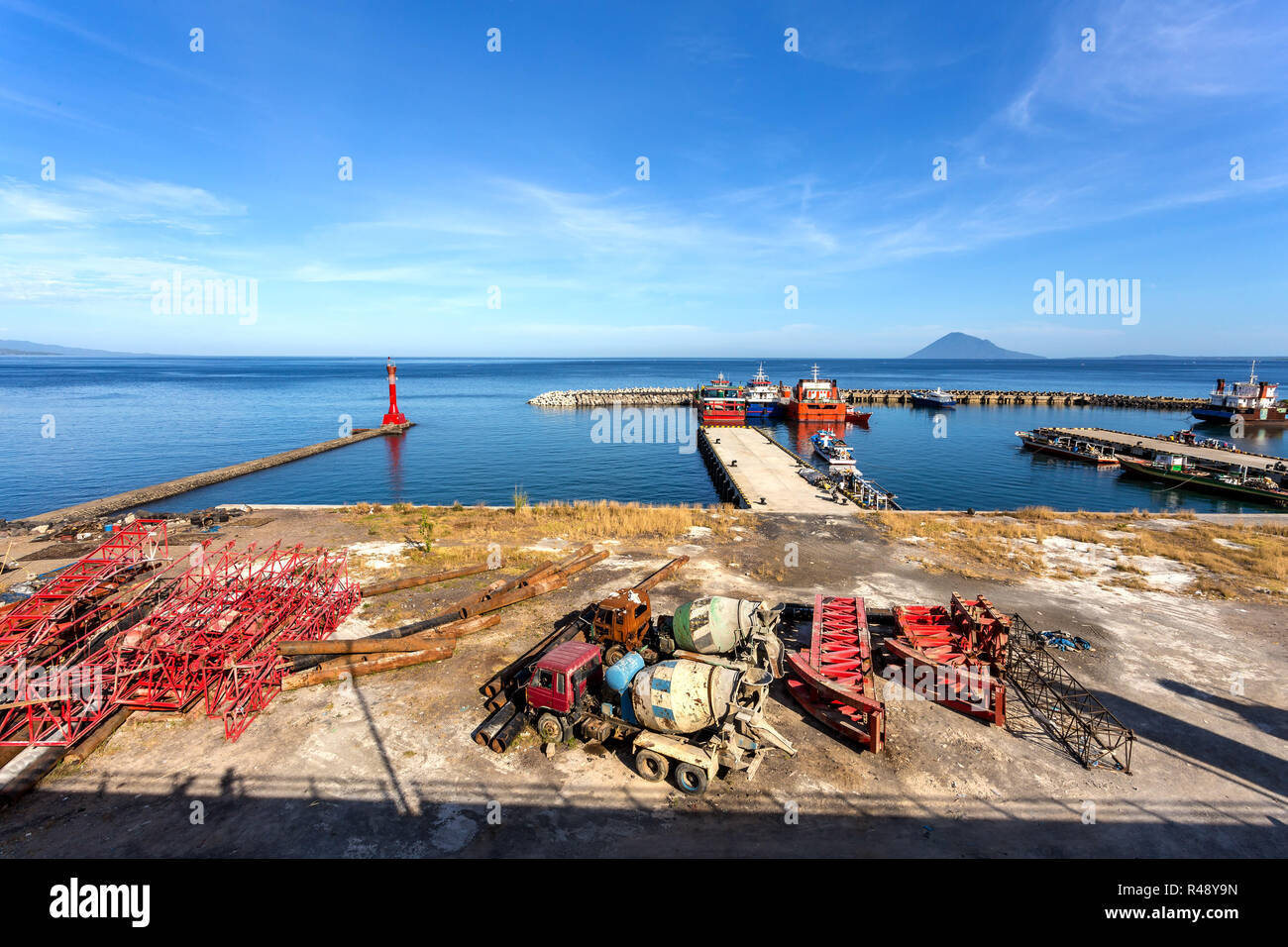 harbor in Kota Manado City, Indonesia Stock Photo - Alamy