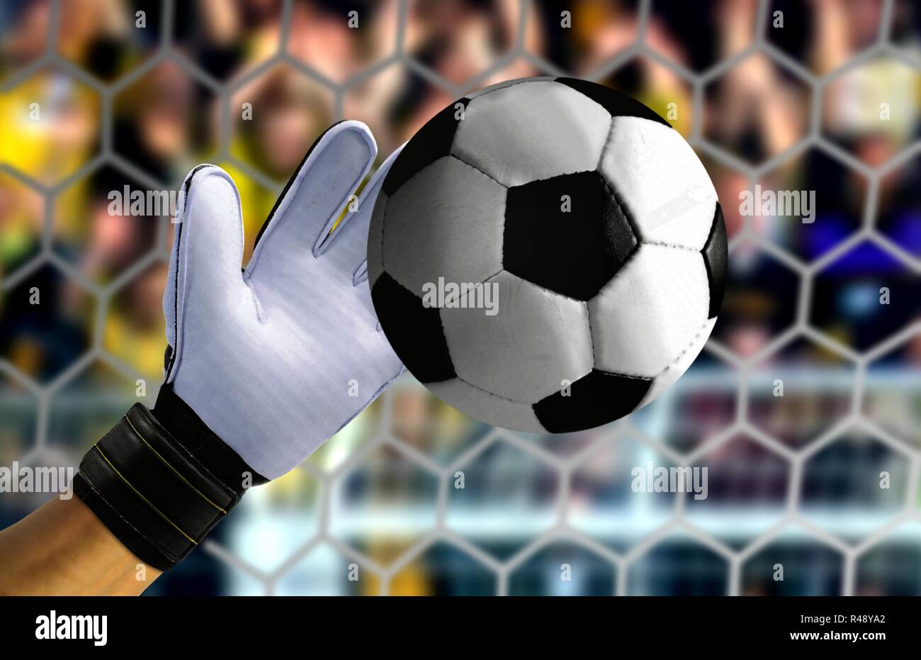 Soccer goalkeeper hands ball save hi-res stock photography and images ...