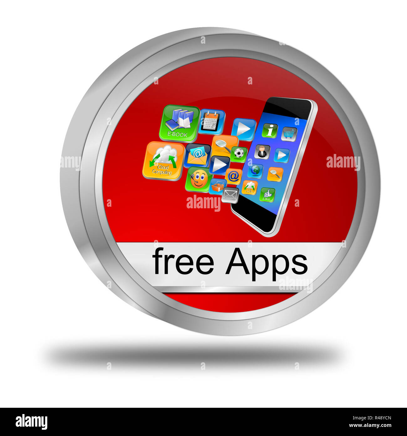 free apps button Stock Photo - Alamy