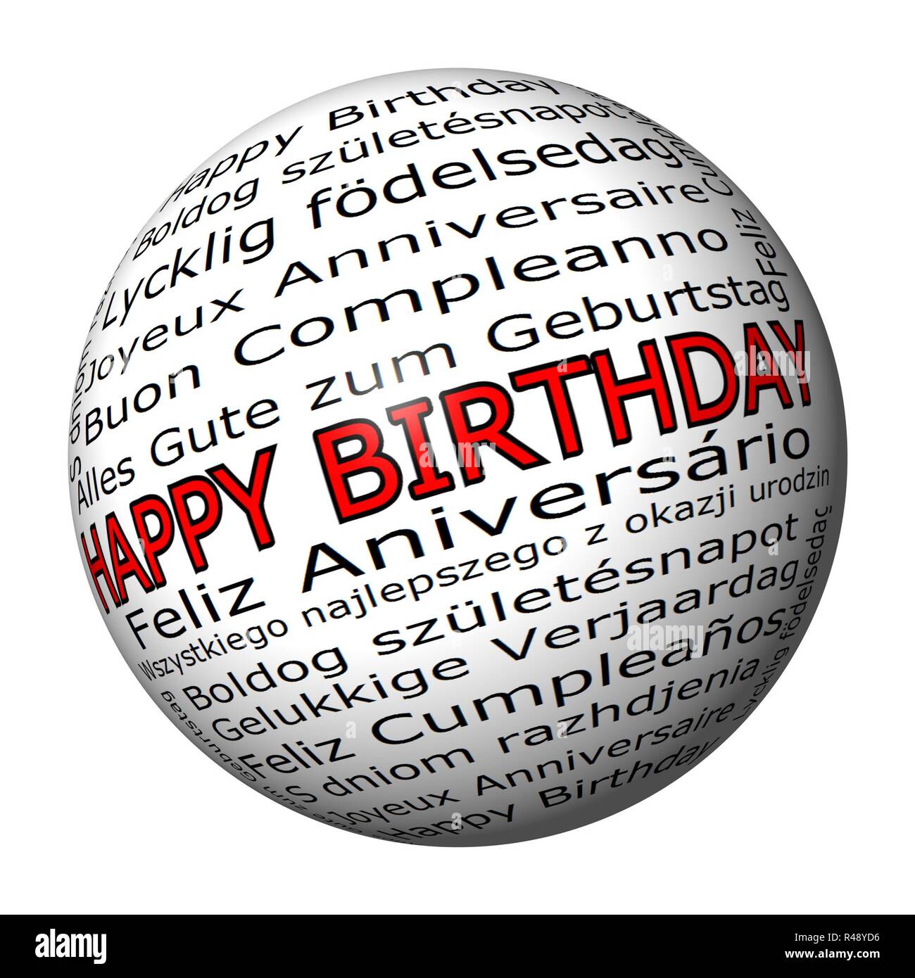 Happy Birthday Wordcloud Stock Photo - Alamy