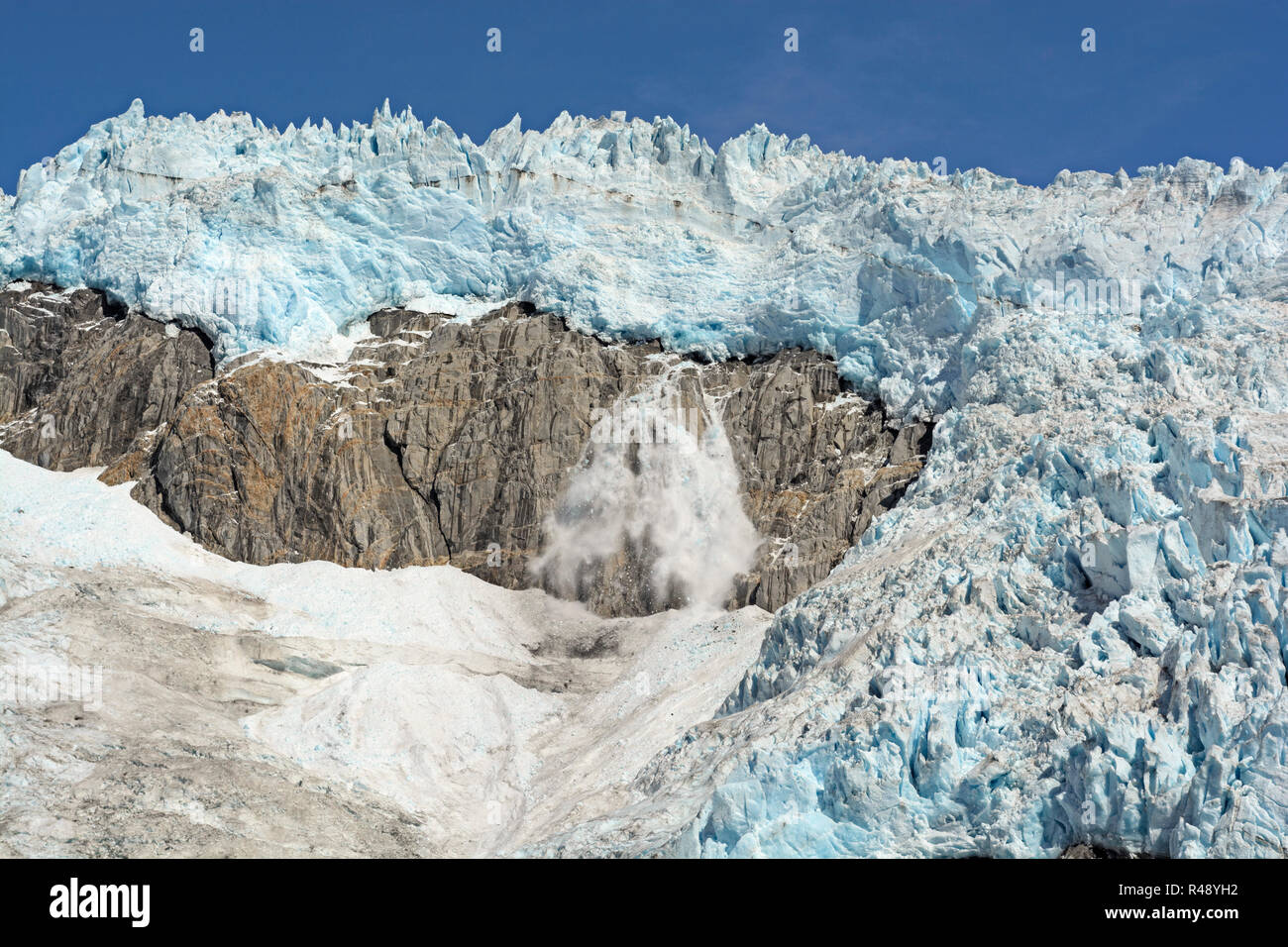 Ice Fall on an Alpine Glacier Stock Photo - Alamy