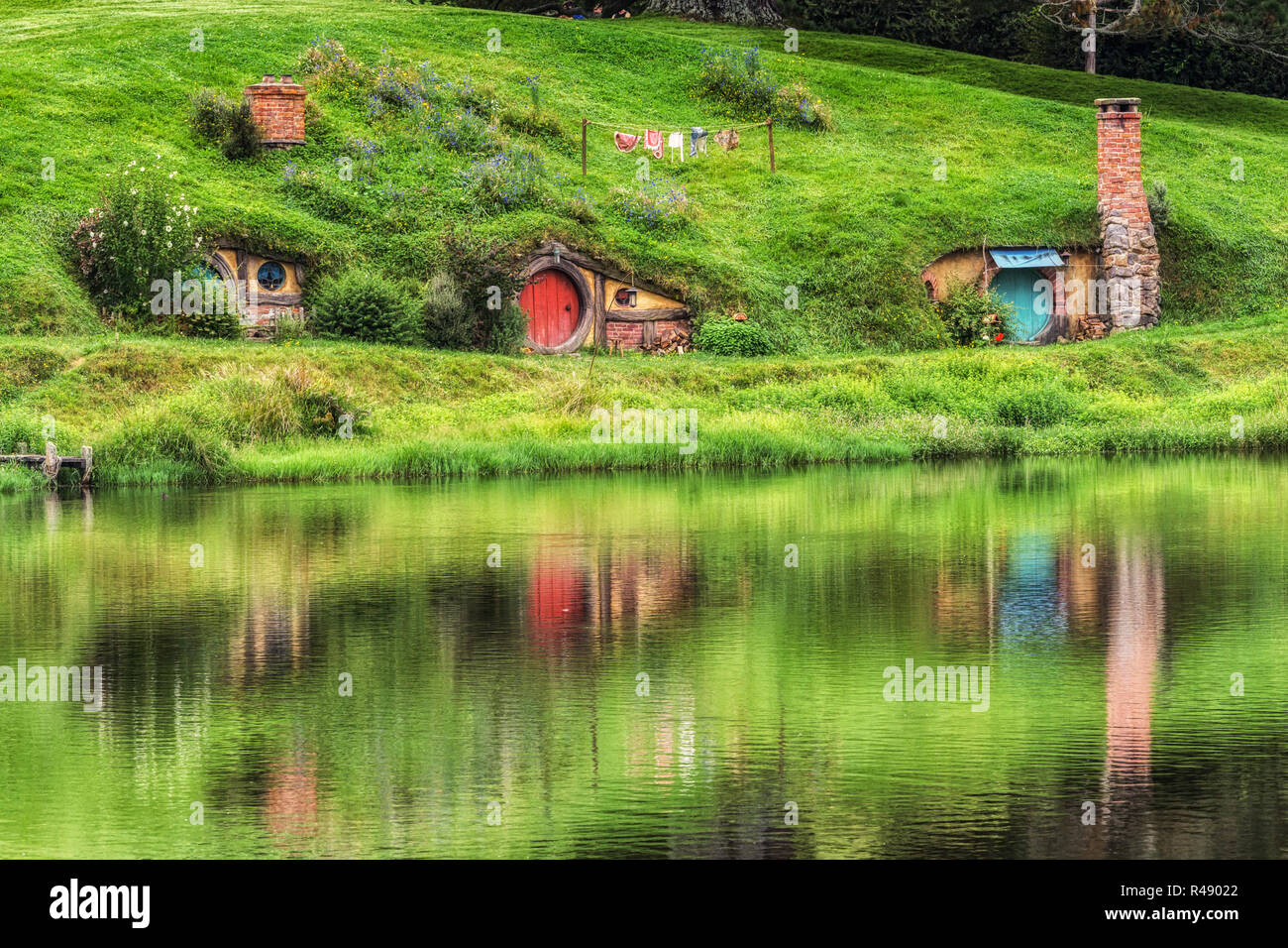 hobbiton movie set Stock Photo - Alamy