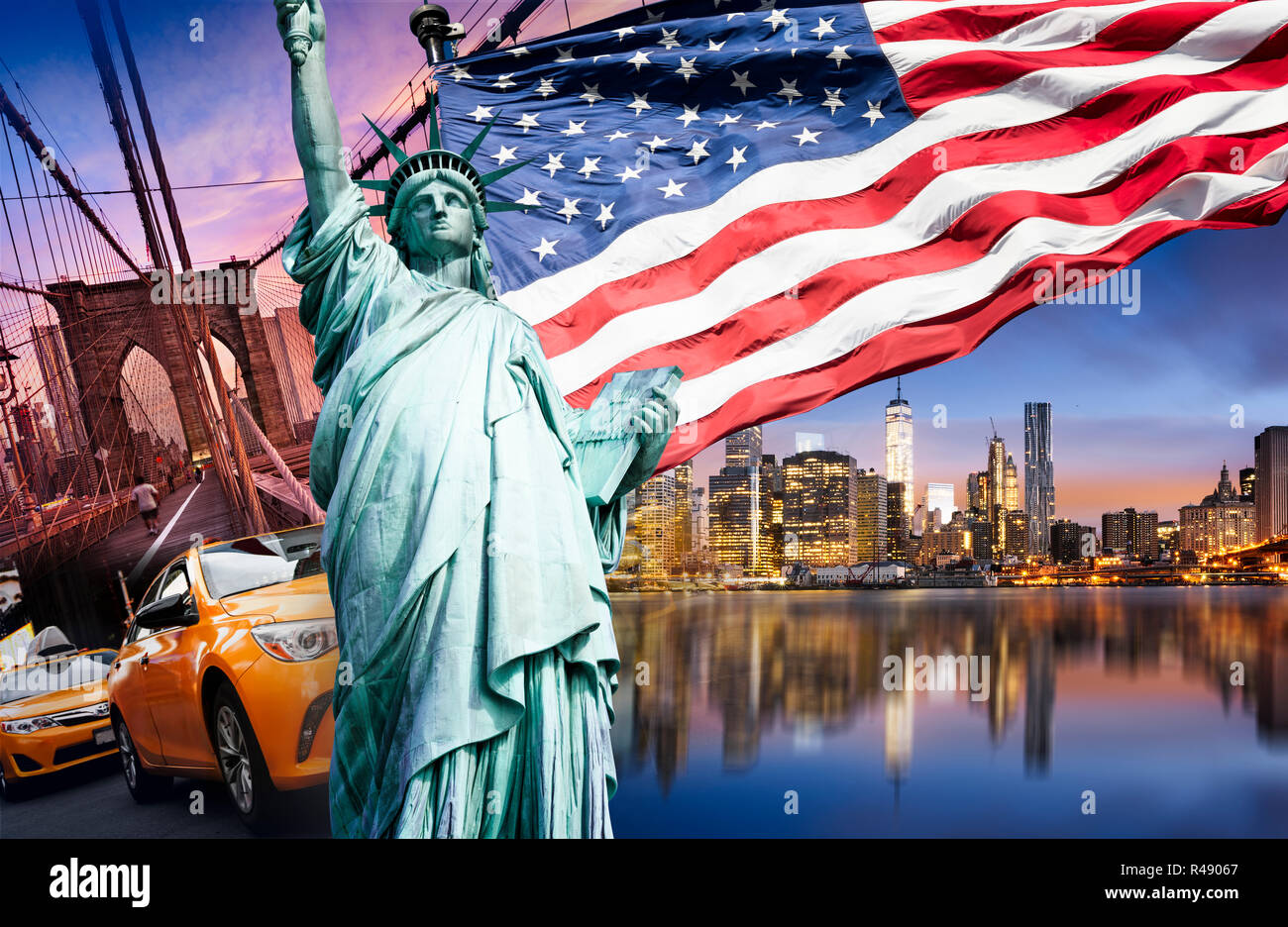 New york city symbols Stock Photo - Alamy