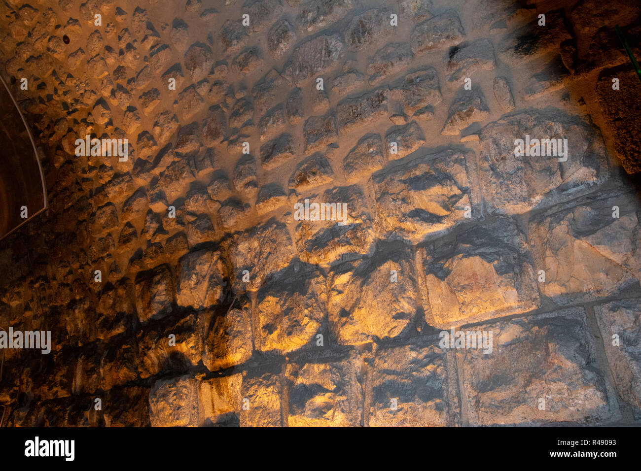 Ancient masonry in the tunnel under the Temple Mount Stock Photo - Alamy