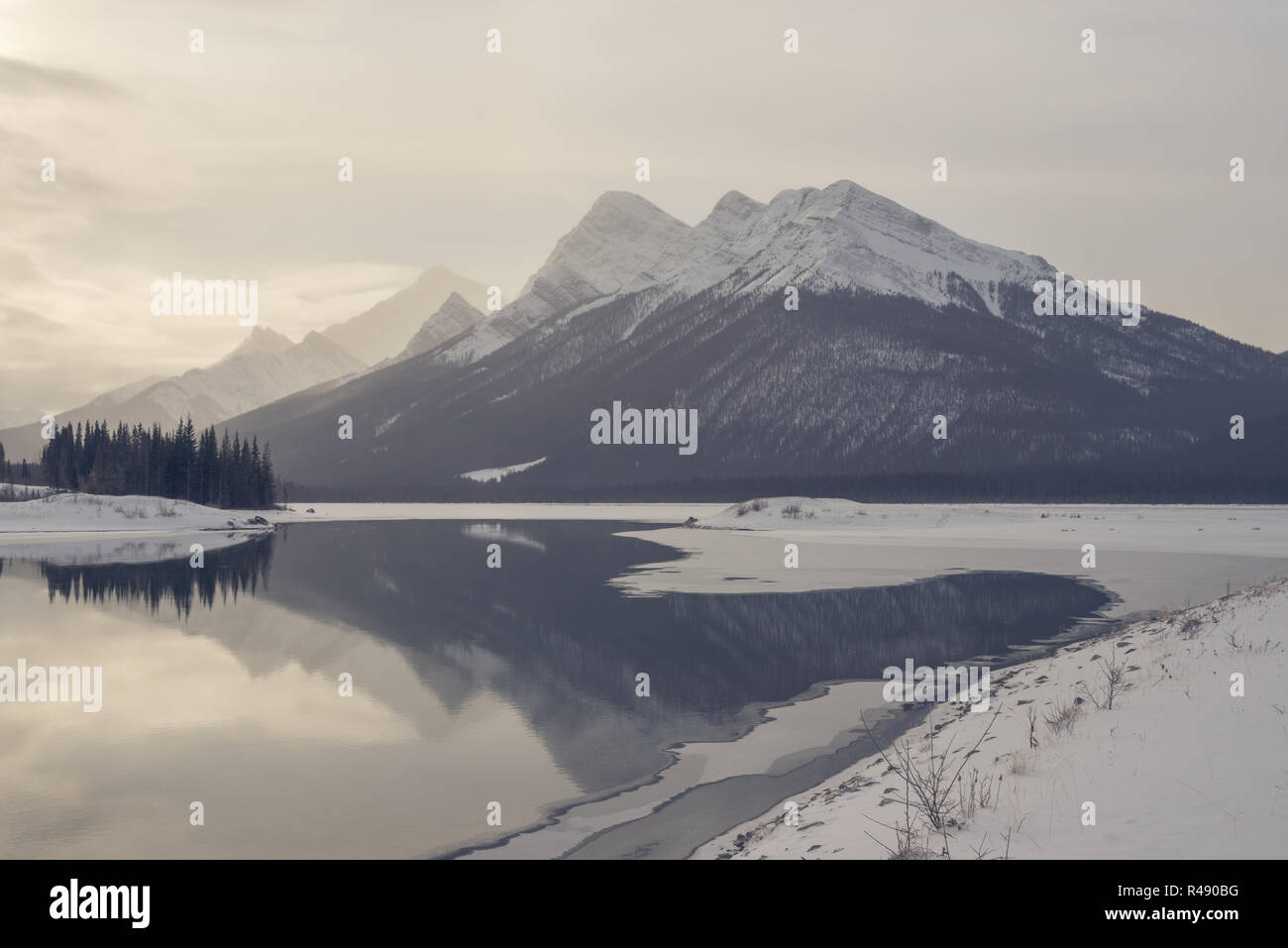 Goat Pond in Winter Stock Photo - Alamy