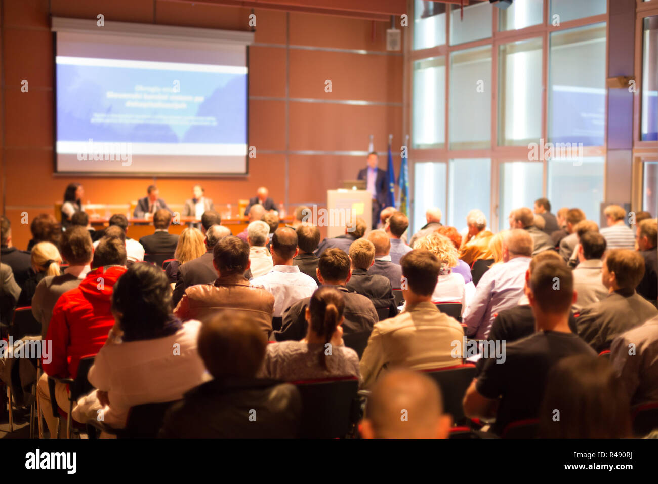 Audience at the conference hall Stock Photo - Alamy