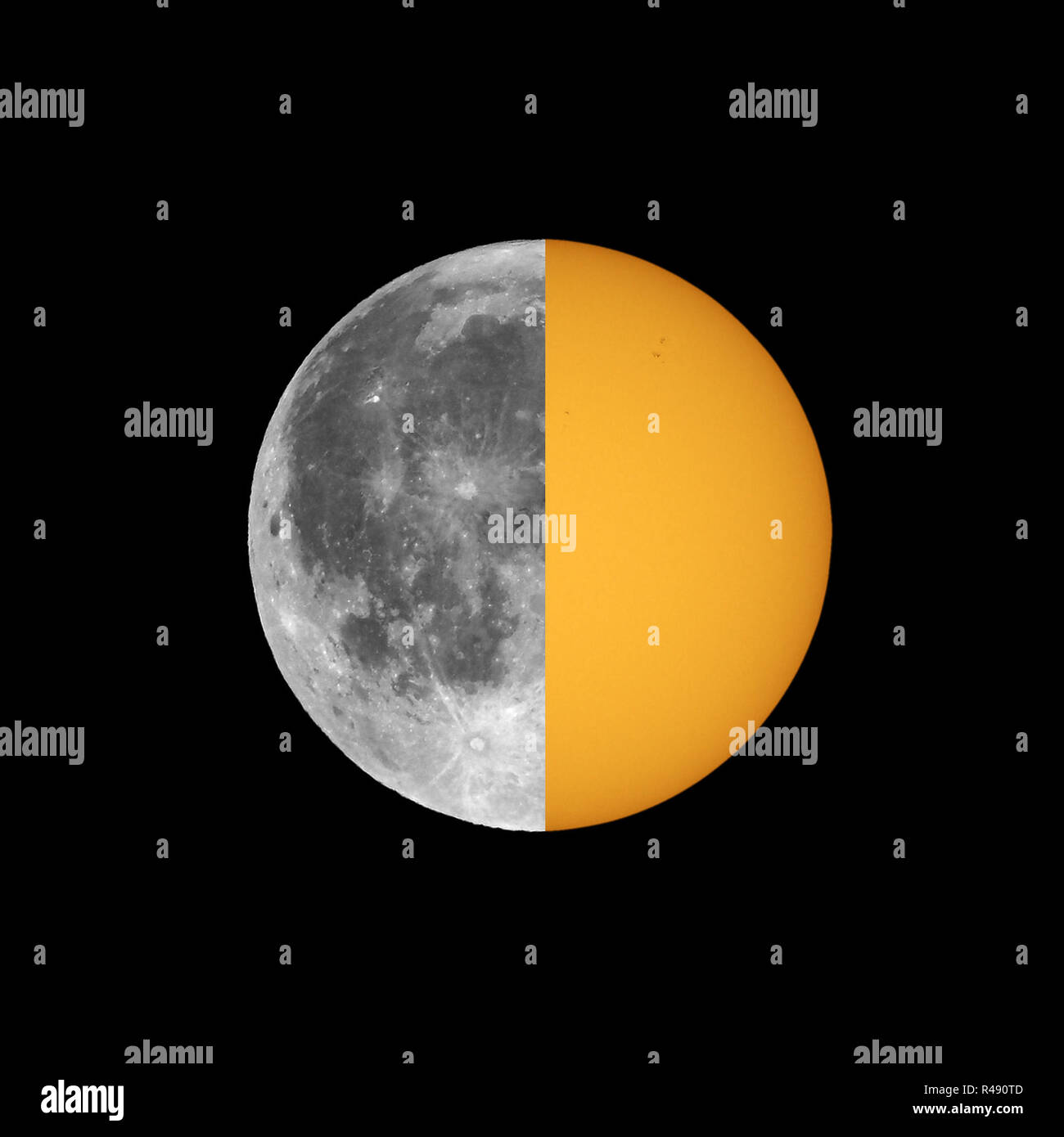 Sun and Moon Stock Photo - Alamy