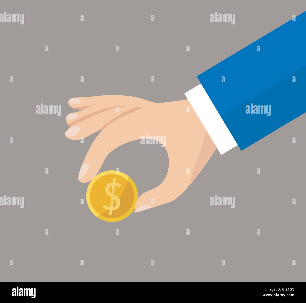 businessman holding money vector Stock Vector Image & Art - Alamy