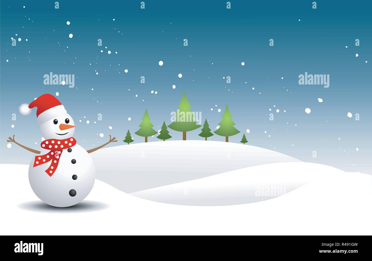 Snowman, vector illustration Stock Vector Image & Art - Alamy