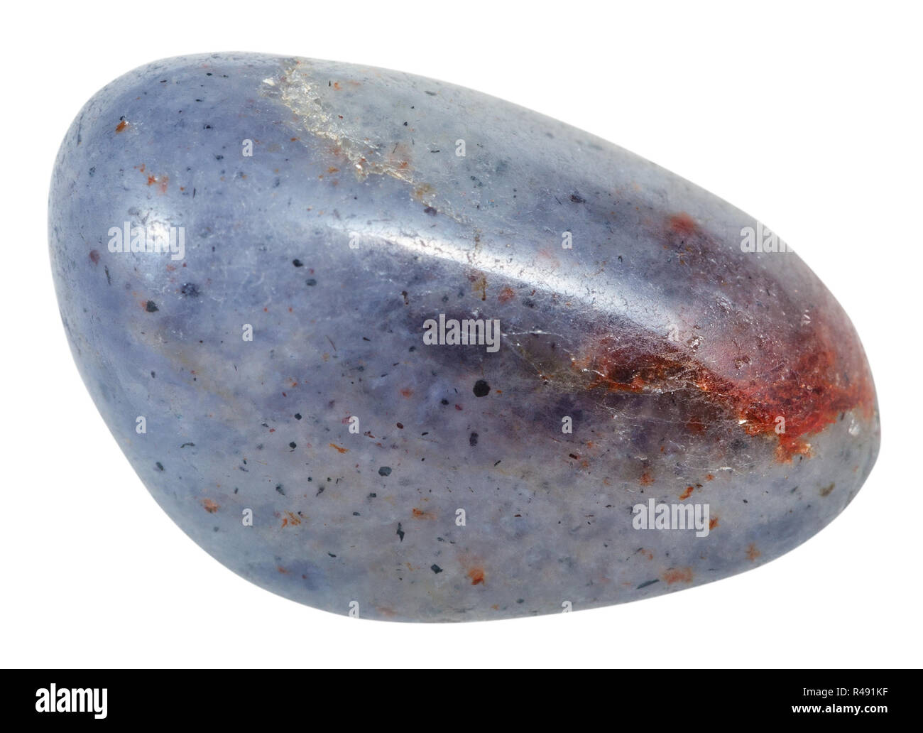 pebble of Cordierite (iolite) gemstone isolated Stock Photo - Alamy