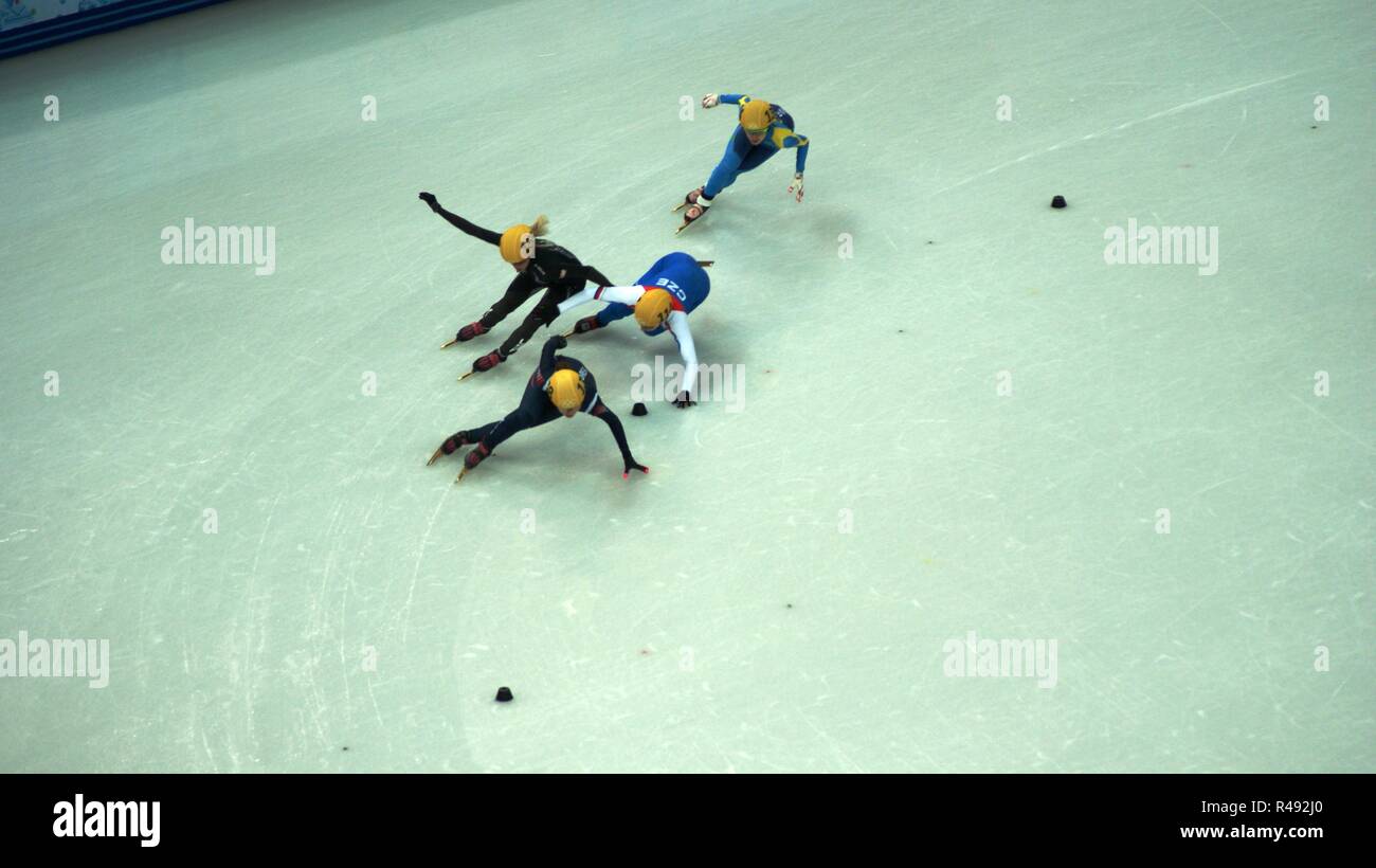 Short-track competition on Winter Olympic Games in Sochi 2014 Stock ...