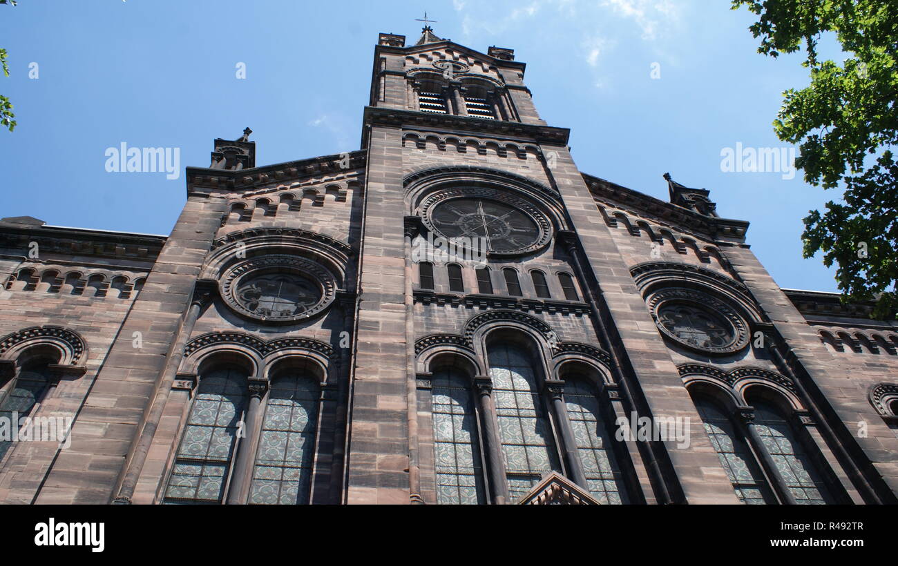 Saint cathedral in Strasbourg, high and ancient Stock Photo - Alamy