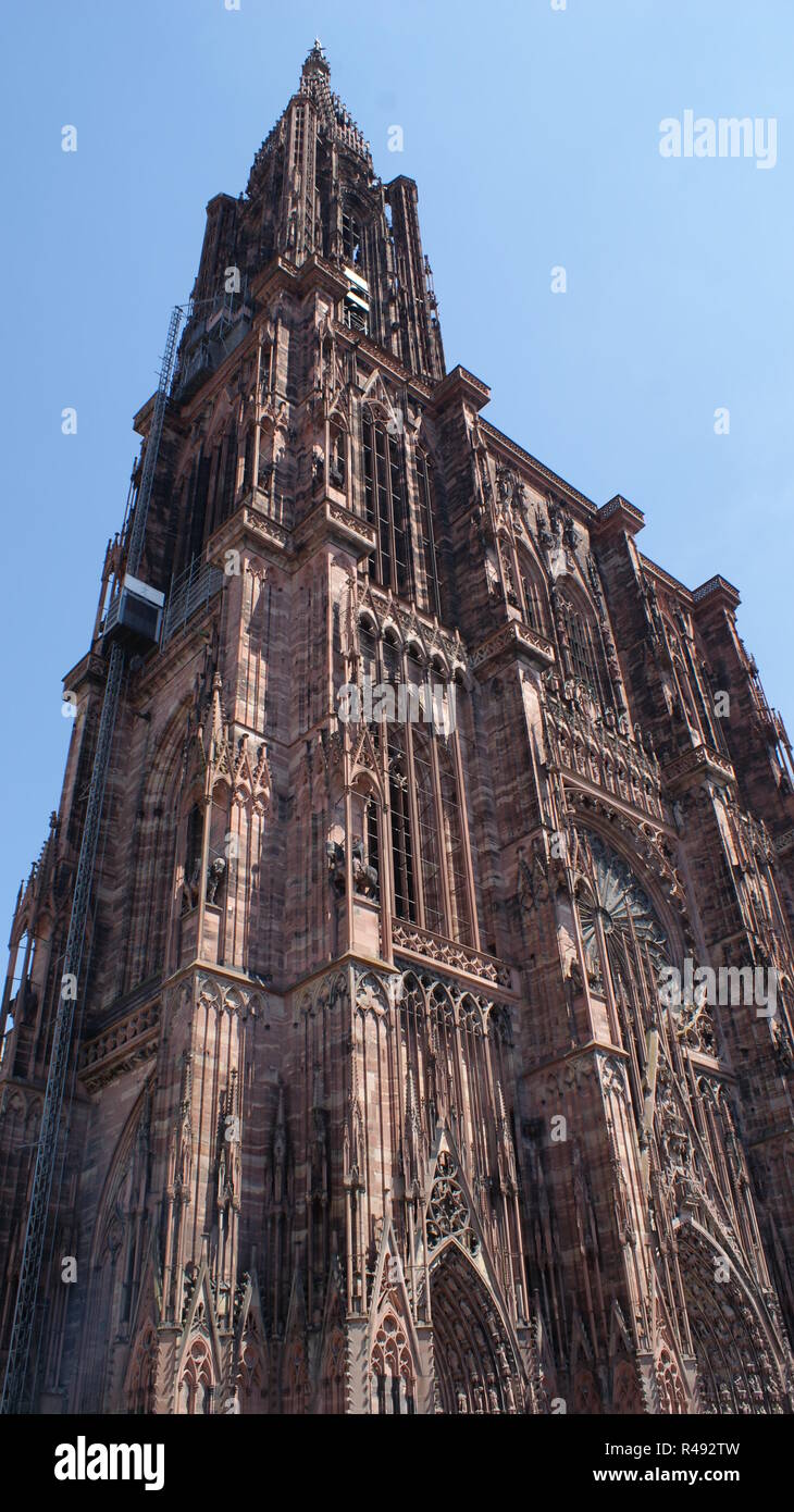 Saint cathedral in Strasbourg, high and ancient Stock Photo - Alamy