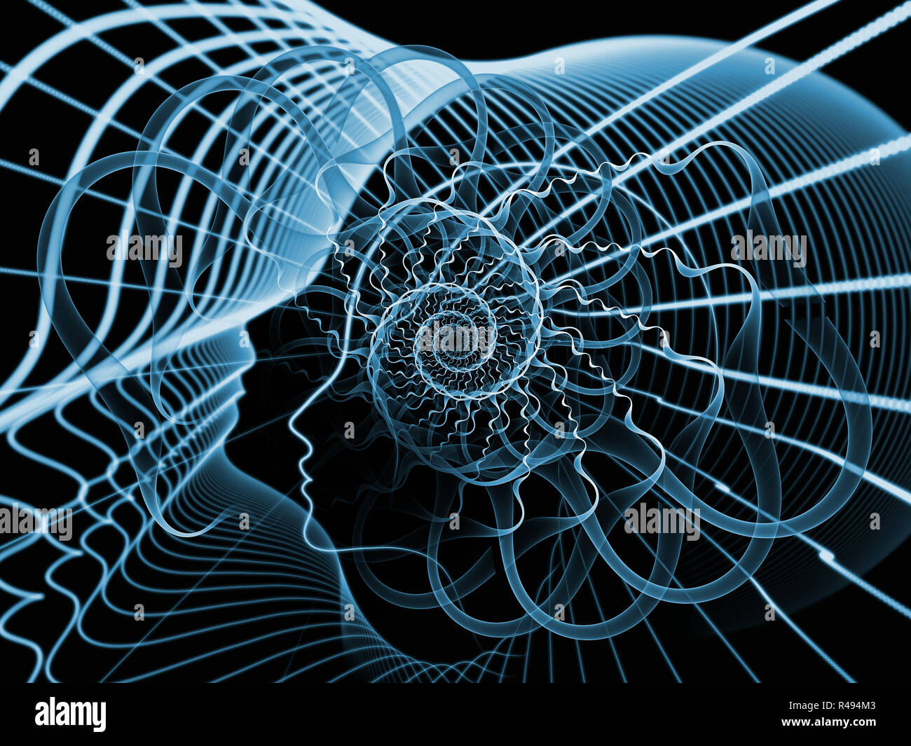 Waves of Soul and Mind Stock Photo - Alamy