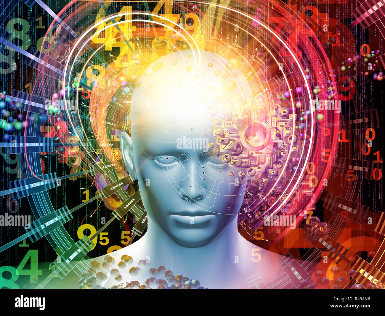 Modern Digital Thoughts Stock Photo - Alamy