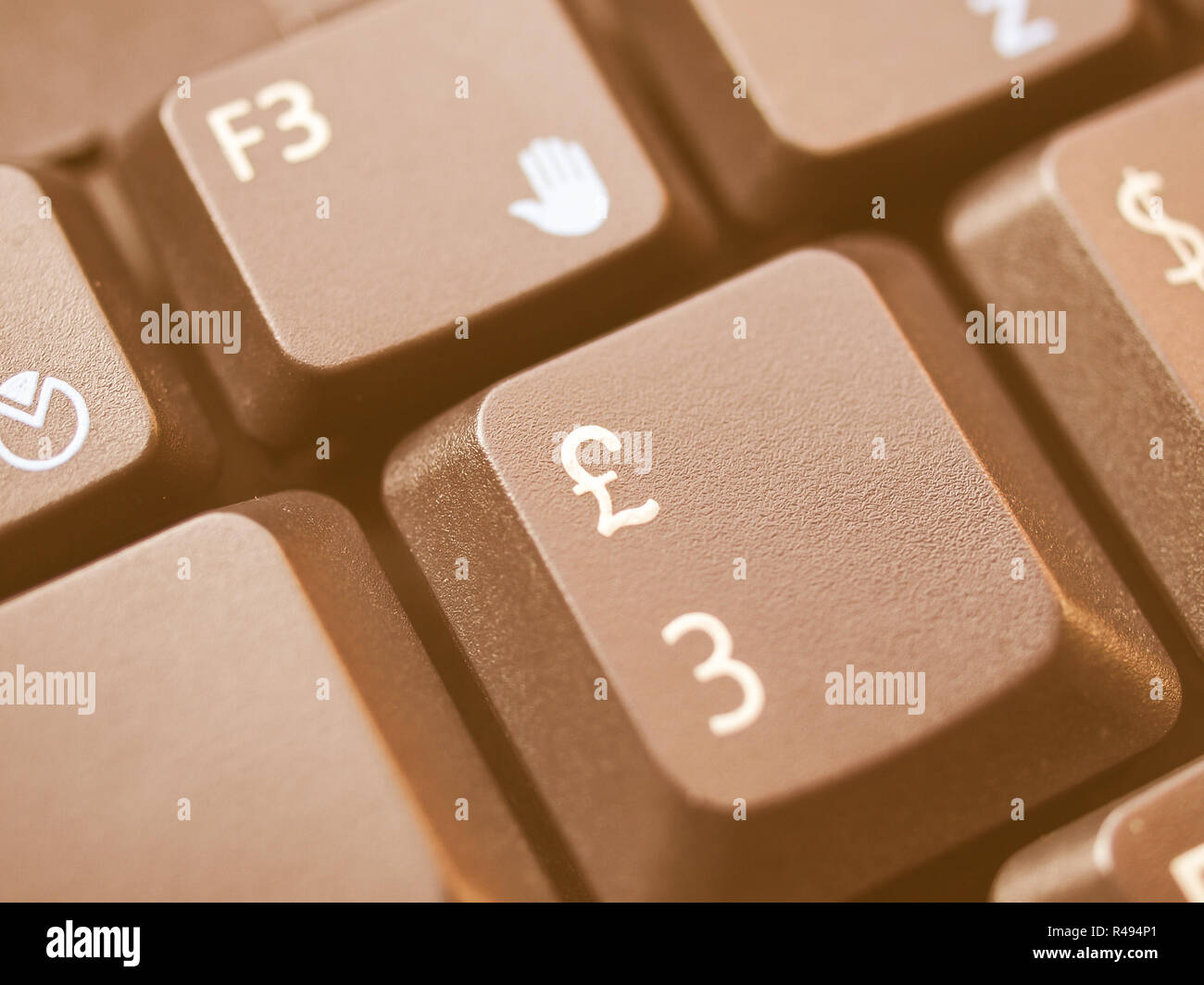 Computer keyboard vintage Stock Photo - Alamy