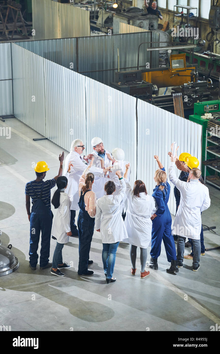 Group of Factory Workers Protesting Stock Photo - Alamy