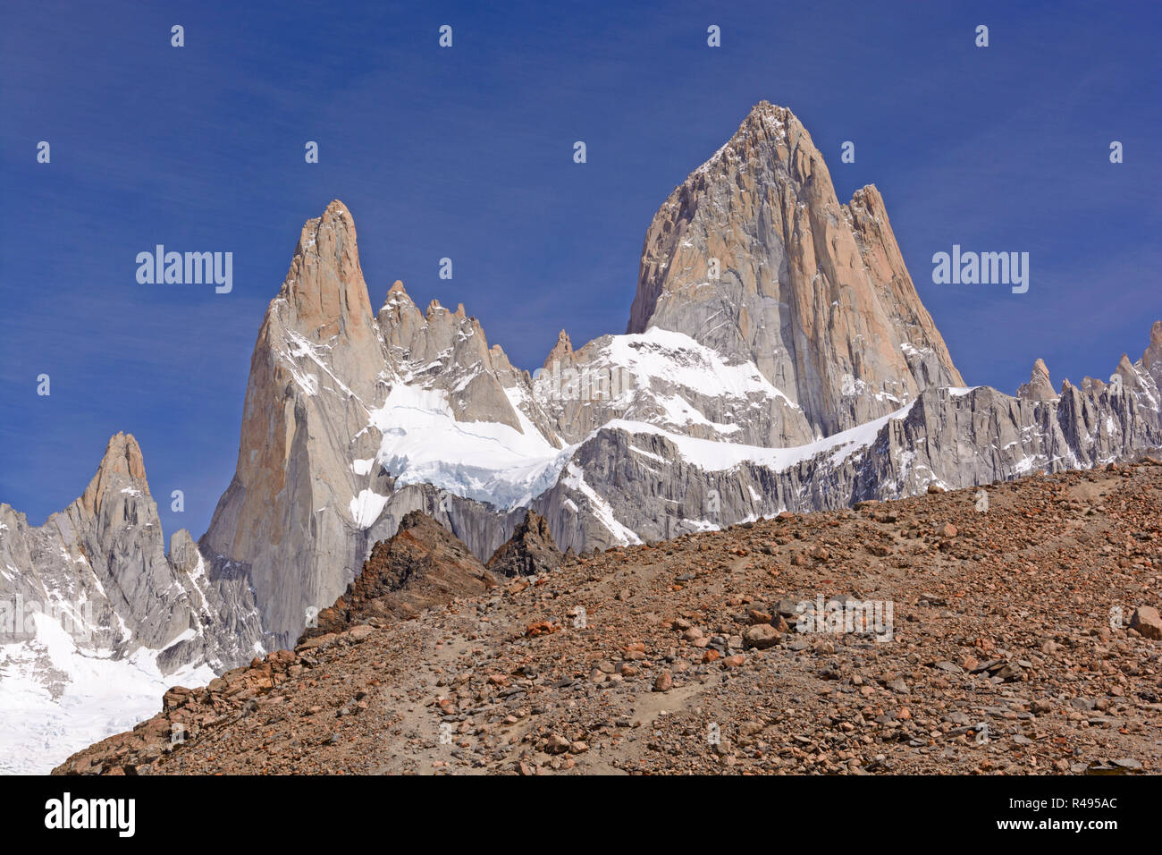 High Peaks Appearing over the Ridge Stock Photo - Alamy