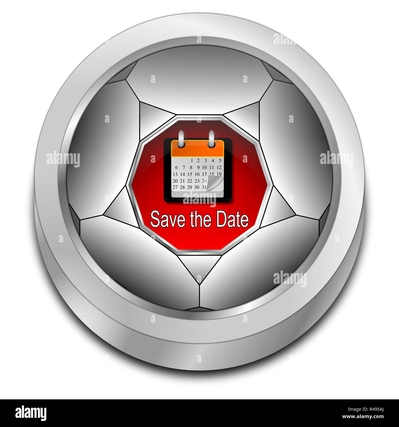 Save date button Cut Out Stock Images & Pictures - Alamy