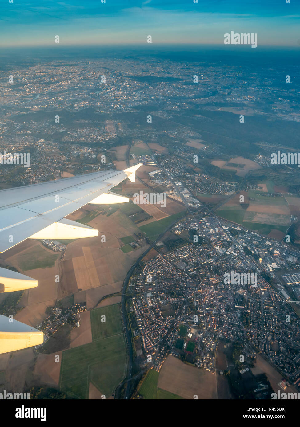 Aerial View of Paris City From Airplane after Take off Stock Photo - Alamy