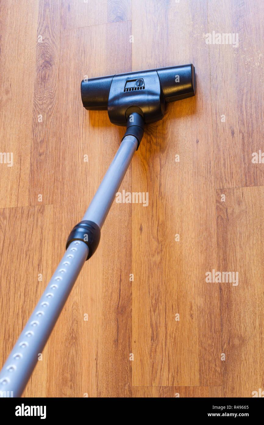 above view vacuuming of parquet by vacuum cleaner Stock Photo - Alamy