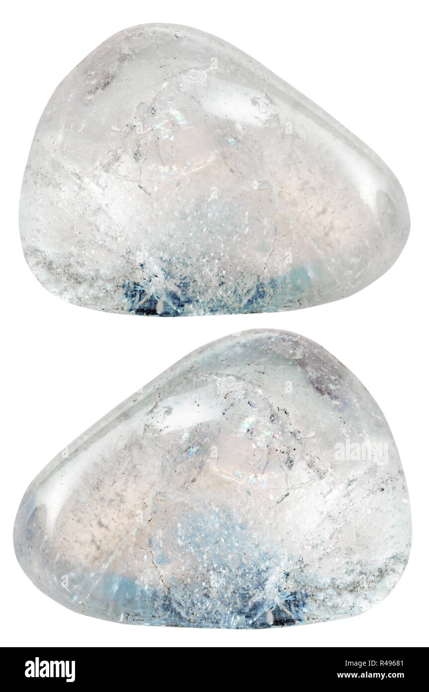 two rhinestone (rock-crystal) gemstones Stock Photo - Alamy