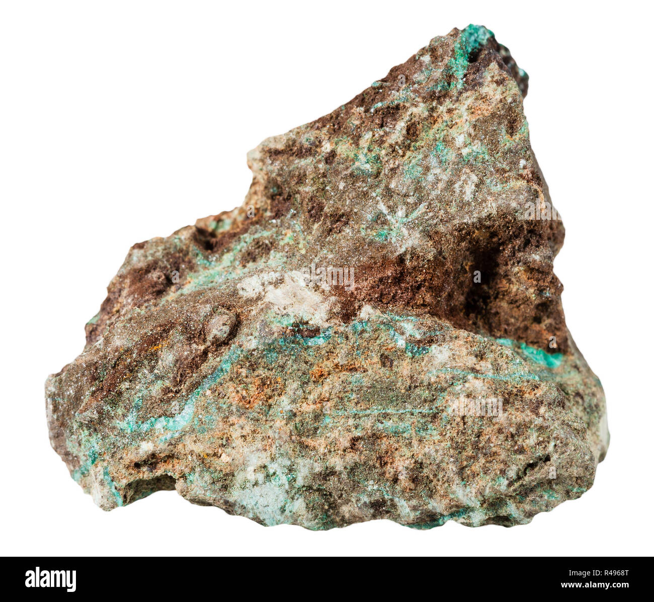 Malachite mineral stone isolated Stock Photo - Alamy