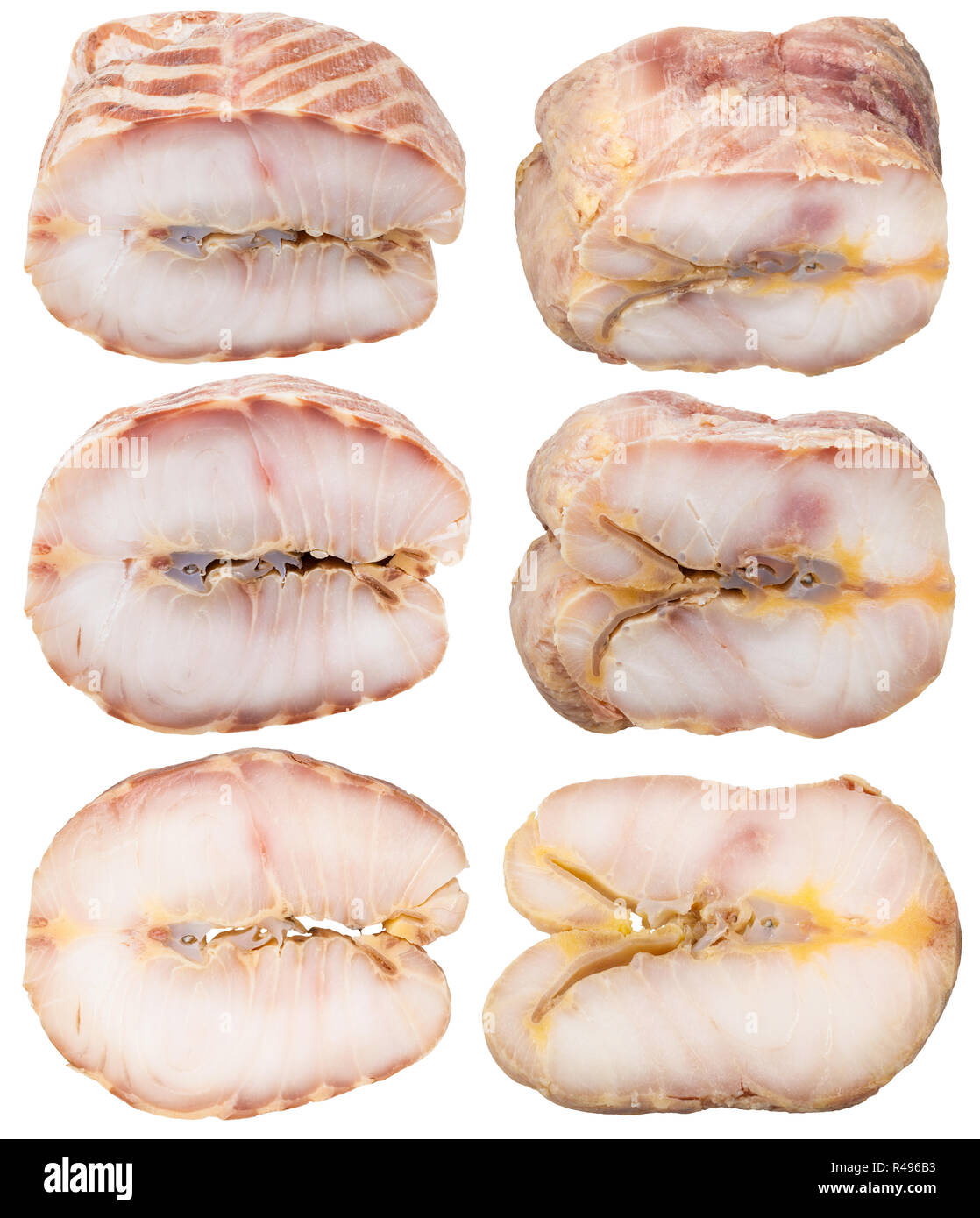 hot smoked Starry sturgeon and sturgeon slices Stock Photo - Alamy