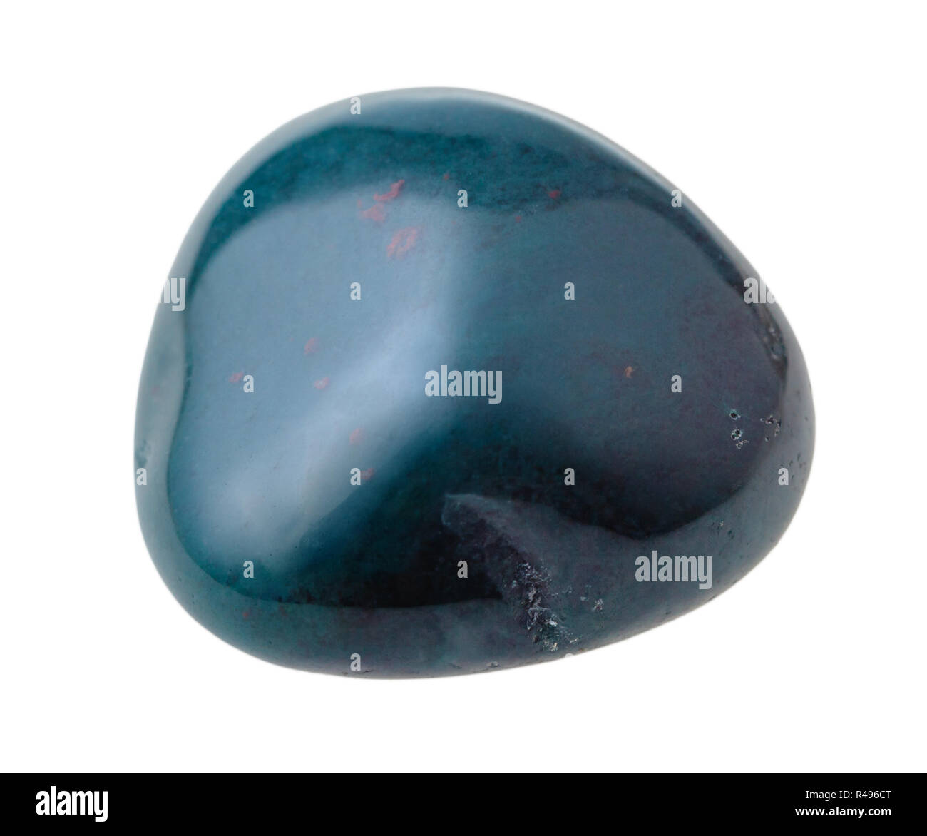 one heliotrope (bloodstone) gem stone isolated Stock Photo - Alamy